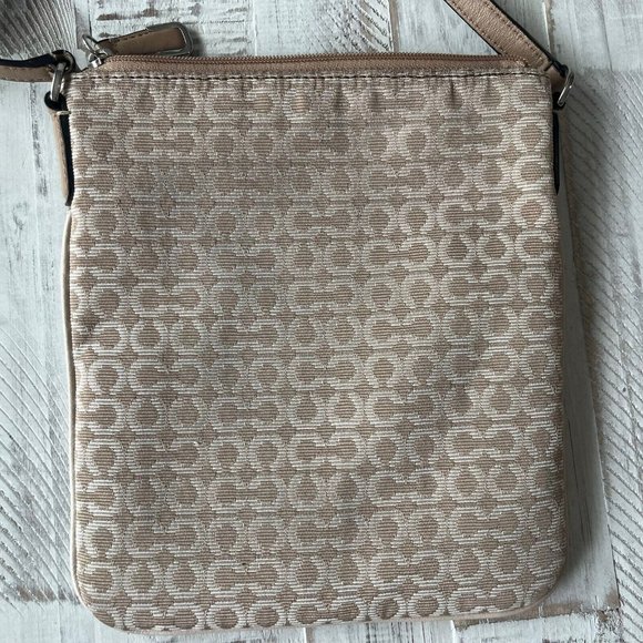 Coach | Bags | Coach Swingback Madison Op Art Needlepoint Khaki ...